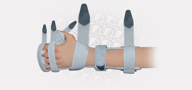 Hand and forearm support with stabilization of position