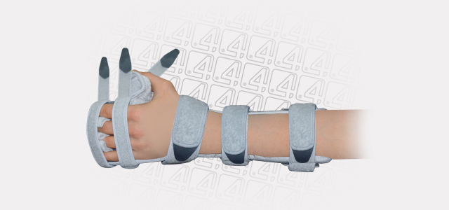 Hand and forearm support with stabilization of position